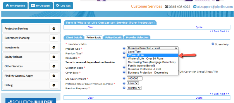 How Do I Do a Whole of Life Quote on Assureweb (WOL)? – iPipeline ...