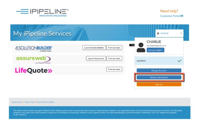 How do I make changes to my All Access subscription? – iPipeline Customer Portal