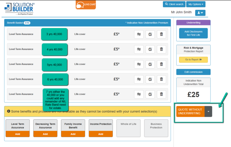 Can I quote for Gift Inter Vivos On iPipeline? – iPipeline Customer Portal